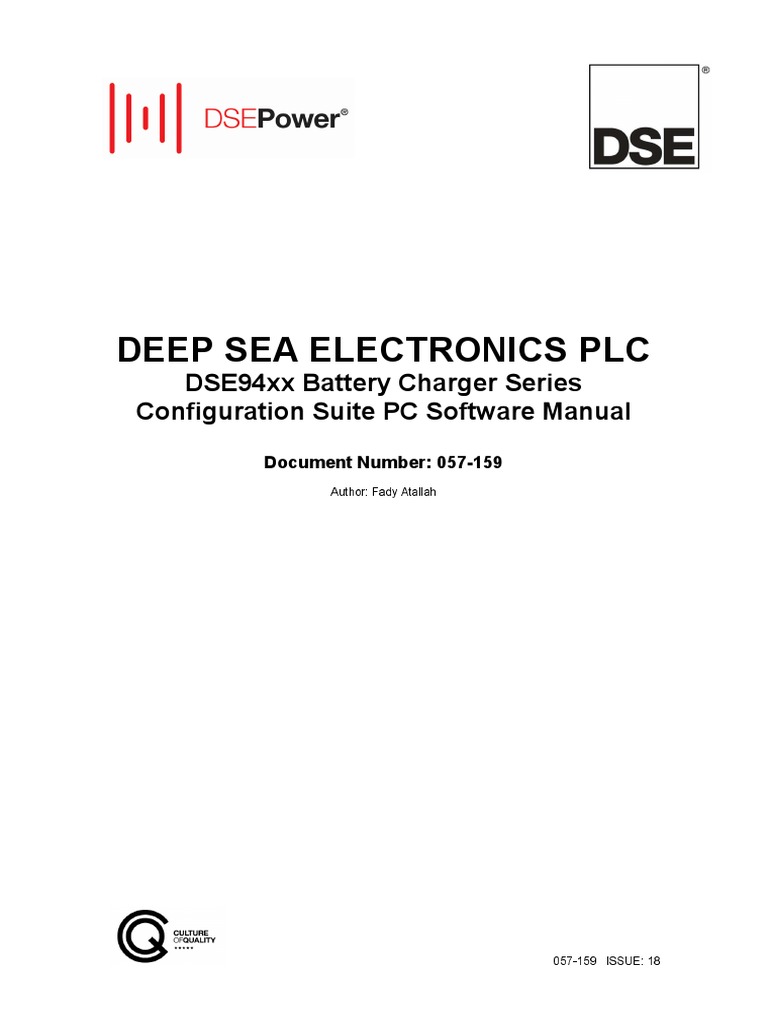 DSE94xx PC Software Manual PDF | PDF | Battery Charger | Scada