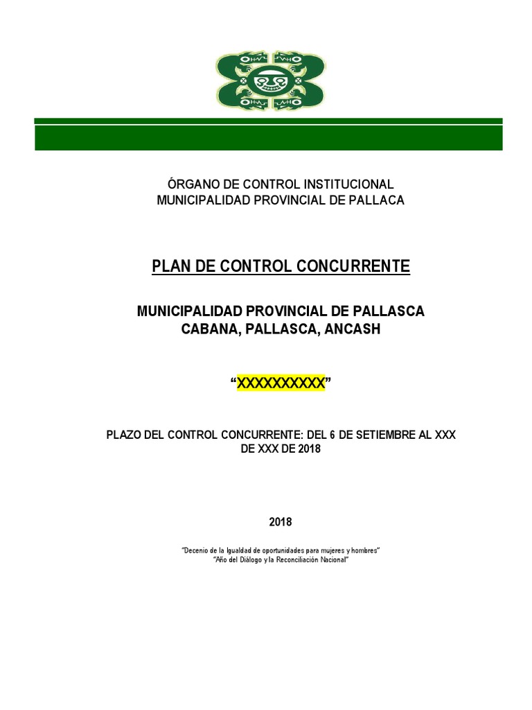Plan Control Concurrente | PDF | Gobierno