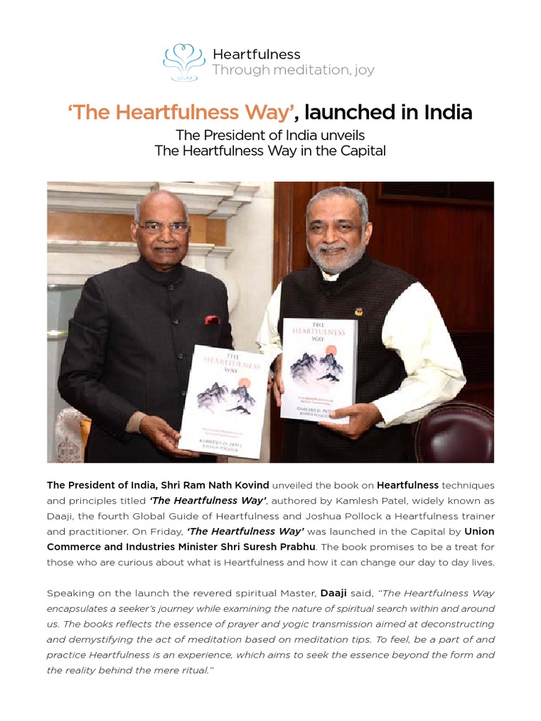 The Heartfulness Way Press Release Jan 2018 | PDF | Spirituality ...