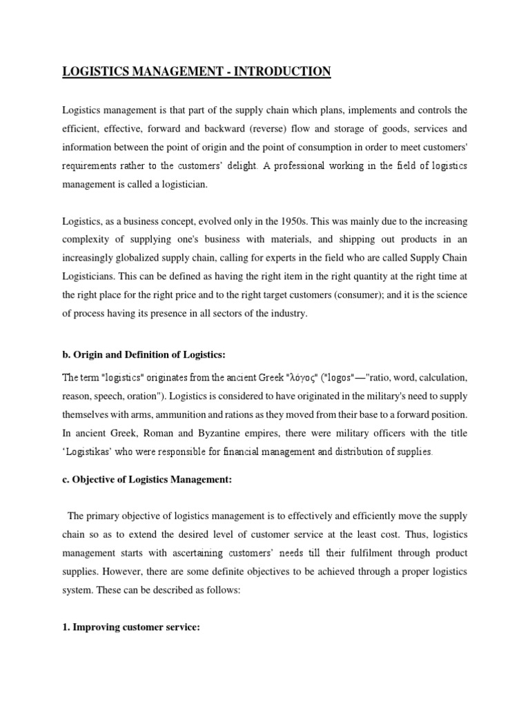 Logistics Management PJT GLS VS VRJ | PDF | Logistics | Inventory