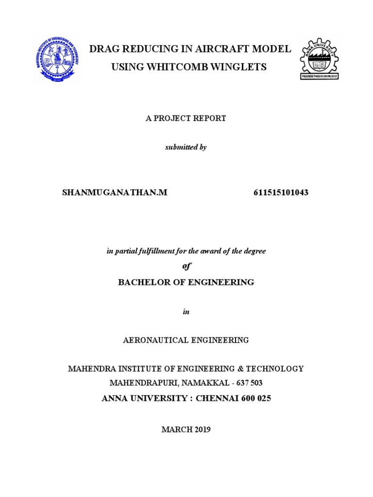 Aircraft Drag Reduction Study | PDF | Airfoil | Lift (Force)
