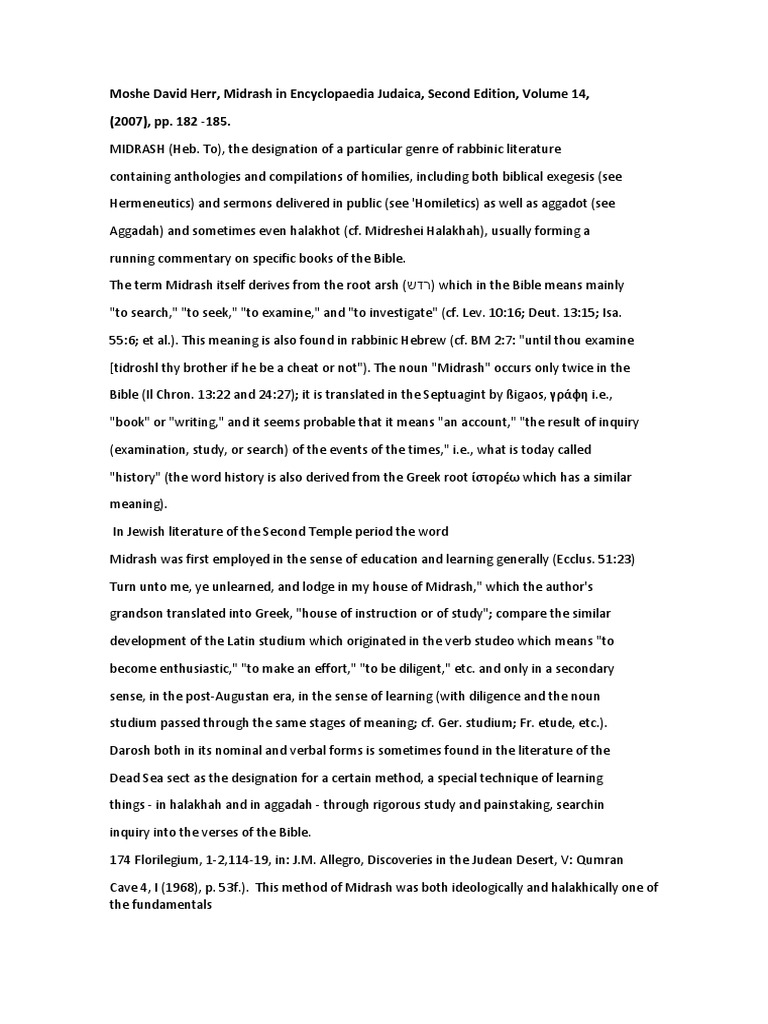 Rabbinic Literature Genre Guide | PDF | Midrash | Exegesis