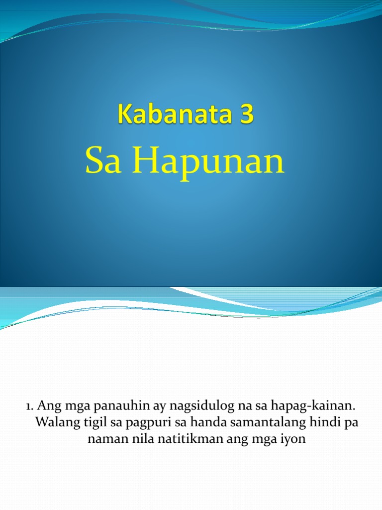 Kabanata 3 Sa Hapunan | PDF