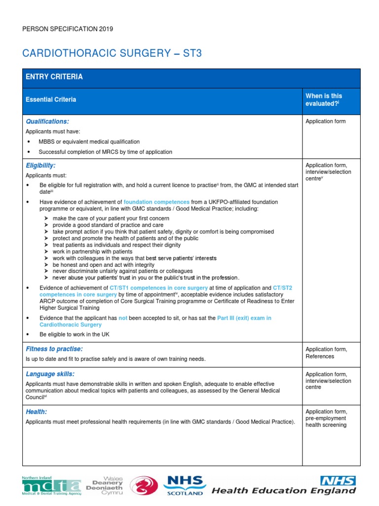 Cardiothoracic Surgery ST3 | PDF | Evidence Based Medicine | Surgery