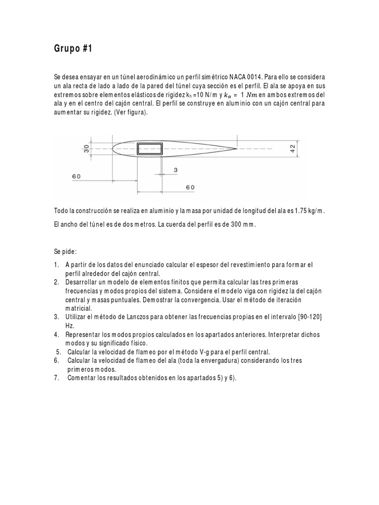 Análisis Aeroelástico de Ala NACA 0014 | PDF | Método de elementos ...