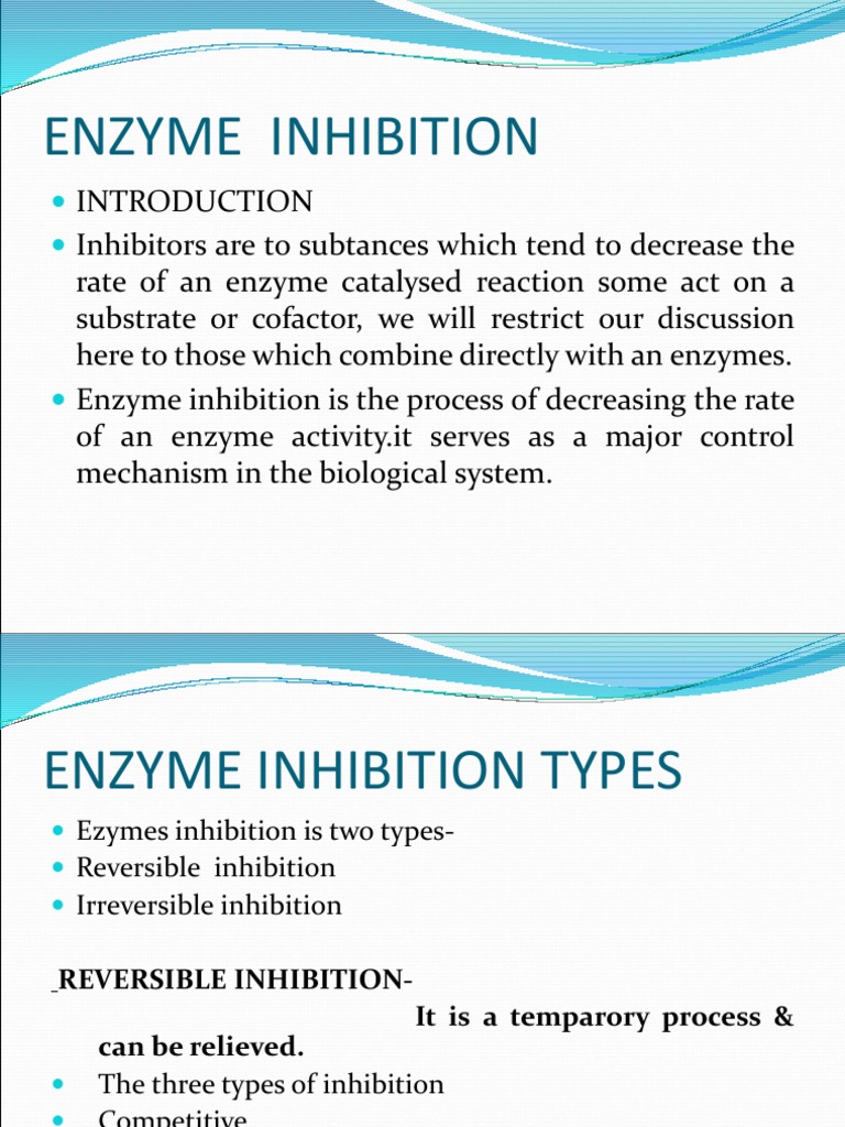 Enzyme Inhibition | PDF | Enzyme Inhibitor | Enzyme