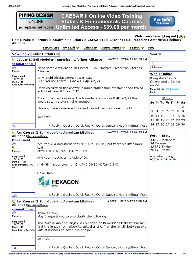 Caesar II Soil Modeler - American Lifelines Alliance - Intergraph CADWorx - Analysis | PDF ...