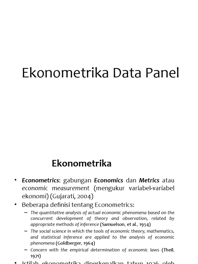 Regresi Data Panel | PDF