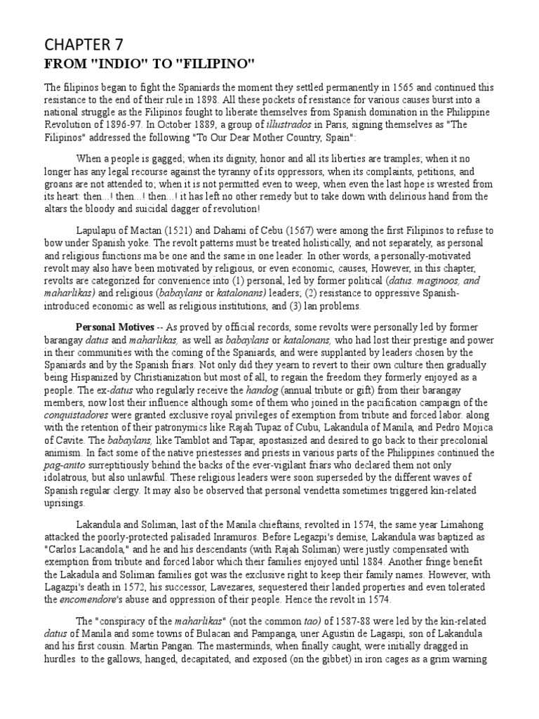 From Indio To Filipino | PDF | Philippines