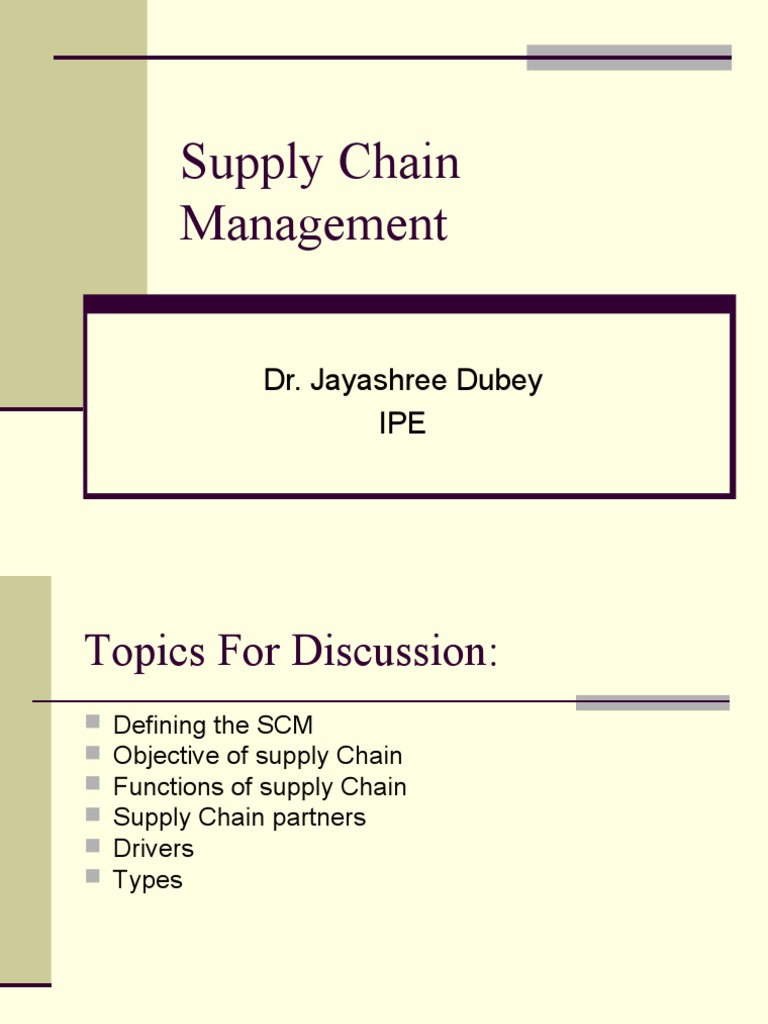 Suuply Chain Management | PDF | Supply Chain | Inventory