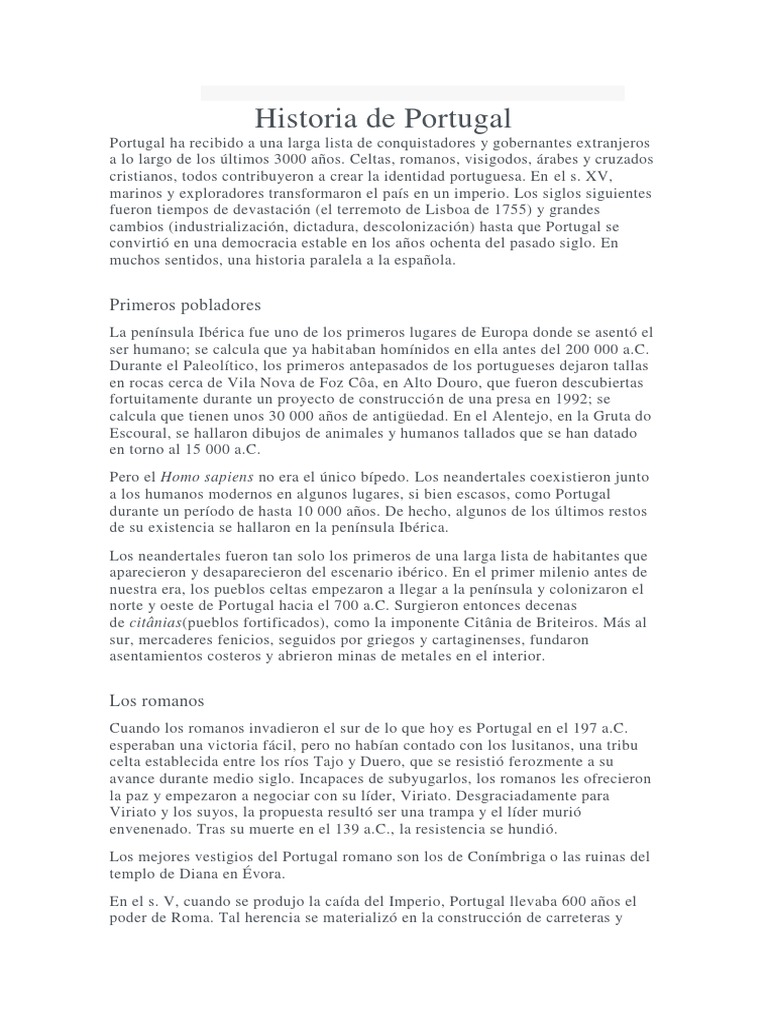 Historia de Portugal | PDF | Portugal | Agitación