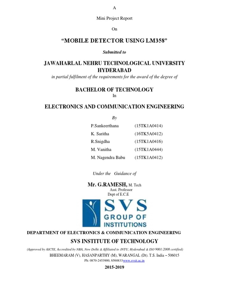 Ime MOBILE DETECTOR USING LM358 | PDF | Detector (Radio) | Capacitor