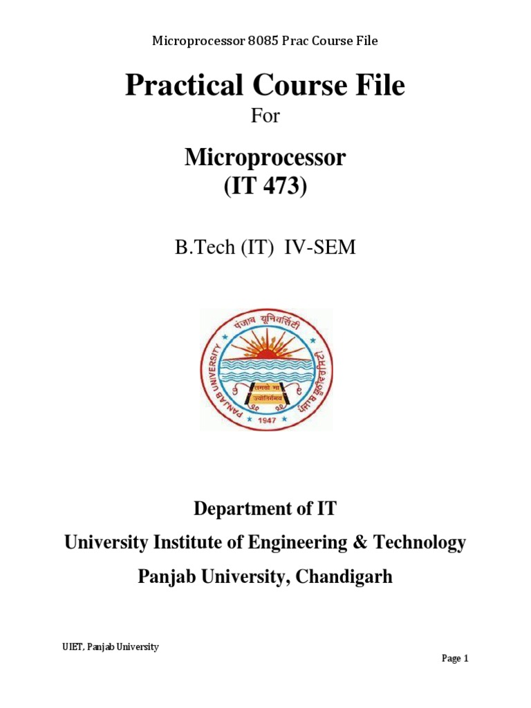 Microprocessor 8085 Practical Course Guide | PDF | Computer Program | Programming