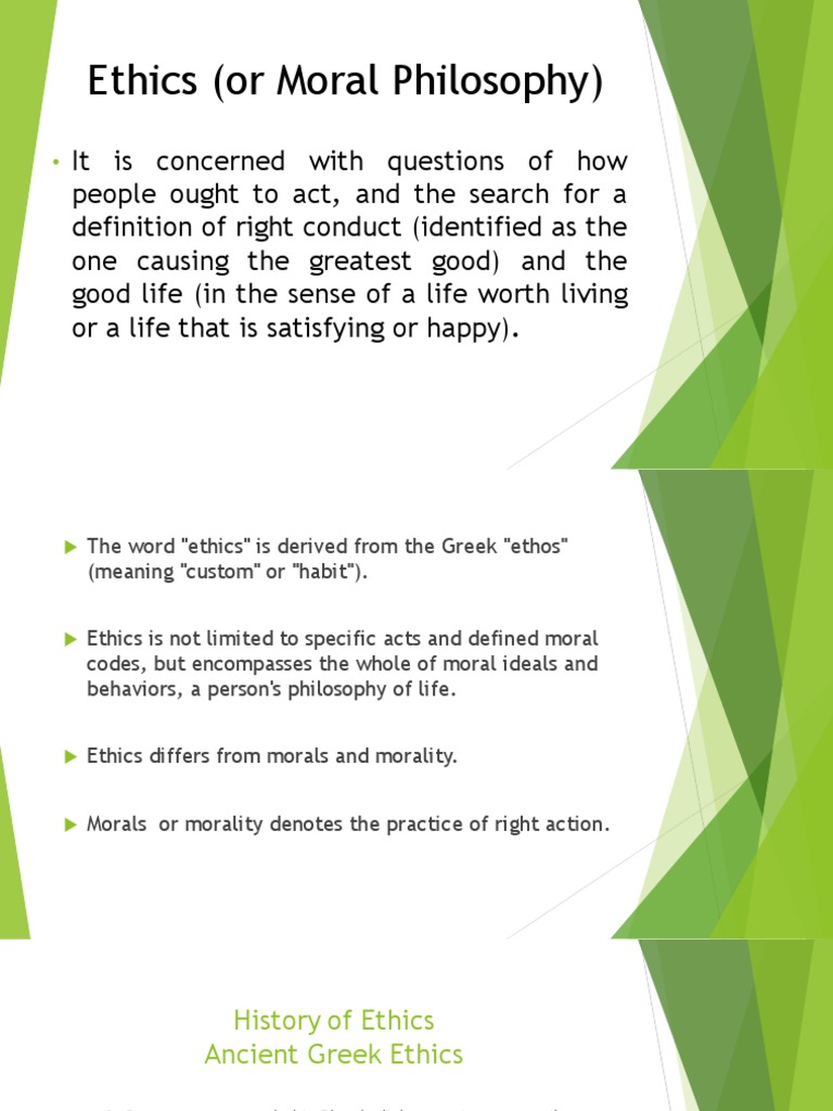 Ethics (Or Moral Philosophy) | PDF | Objectivity (Philosophy) | Medical Ethics