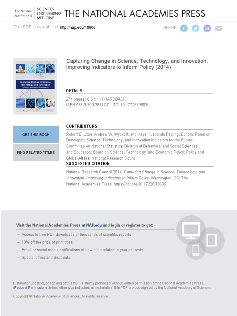 Capturing Change in Science, Technology, and Innovation PDF | PDF ...