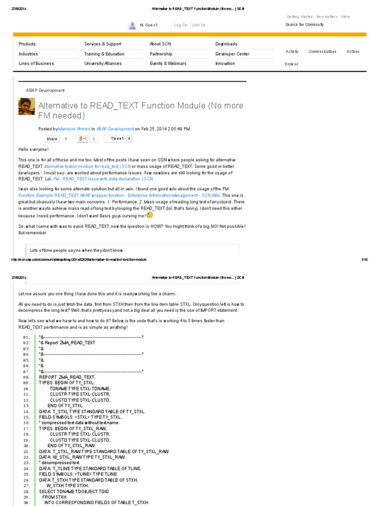 Alternative To READ - TEXT Function Module (No Mo PDF | PDF | Cluster ...