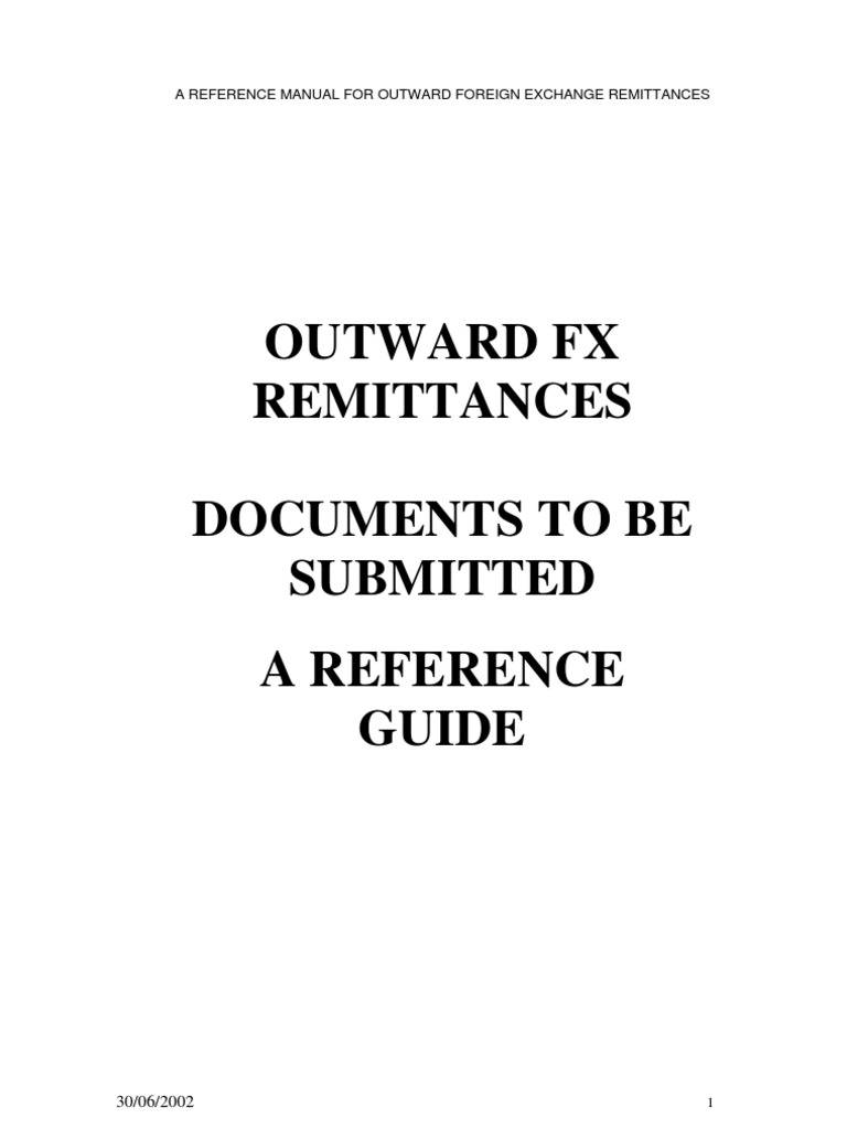 Outward Remittance Guide | Invoice | Remittance