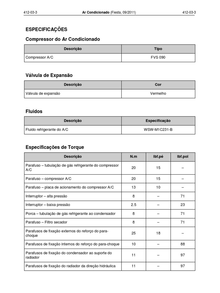 Especificacoes - Ar Condicionado PDF | PDF | Ar condicionado | Eletrodoméstico
