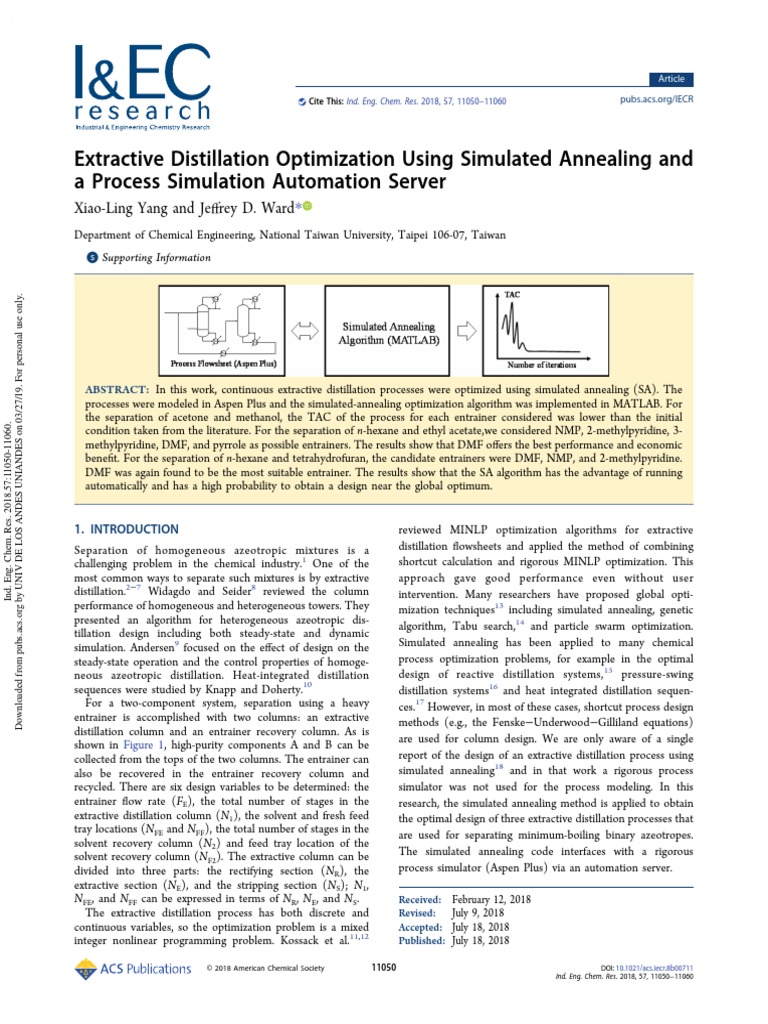 S A Algorithm | PDF | Distillation | Mathematical Optimization