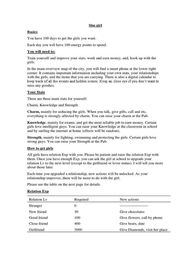 A Comprehensive Guide to Relationships, Stats, and Hidden Scenes in Sim ...