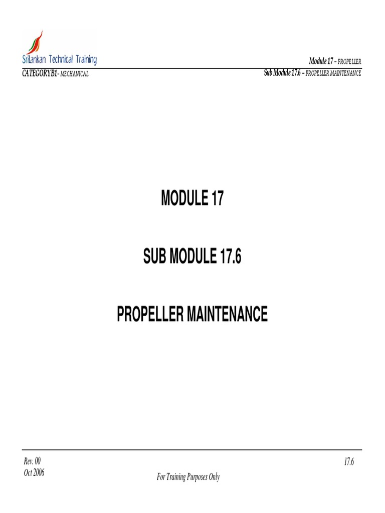 Module 17.6 - B1 - Rev 00 PDF | PDF | Propeller | Thrust