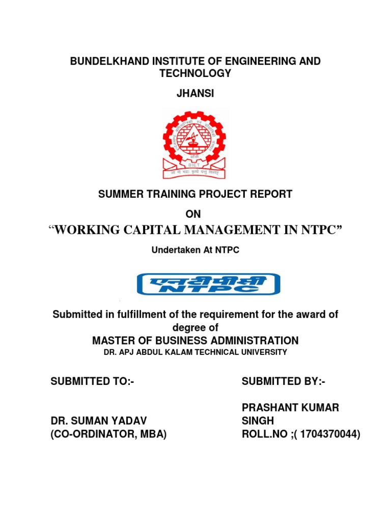 Full & Final Report PKS WCM | PDF | Revenue | Working Capital
