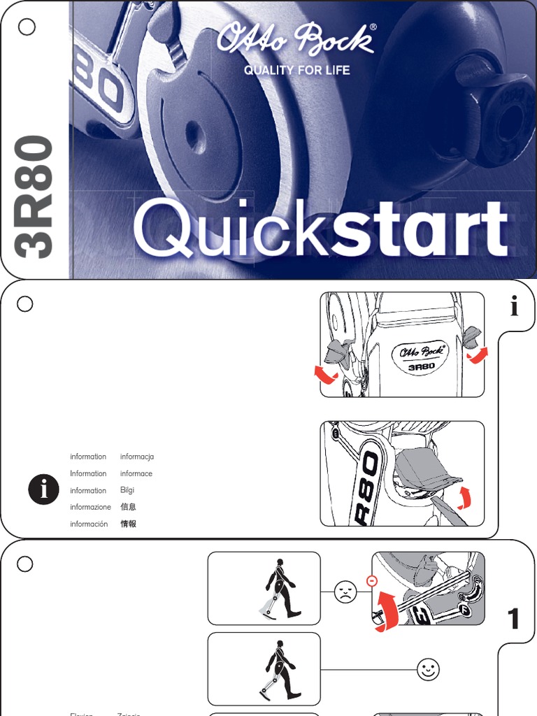OttoBock 3r80 Knee Quickstart | PDF