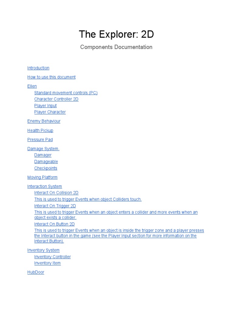 2D Game Kit Components Guide | PDF | Inventory | Computer Keyboard