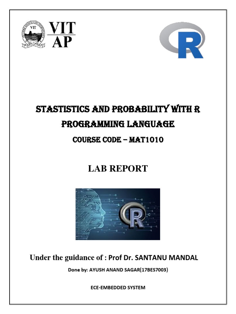 Stastistics and Probability With R Programming Language: Lab Report | Download Free PDF | P ...
