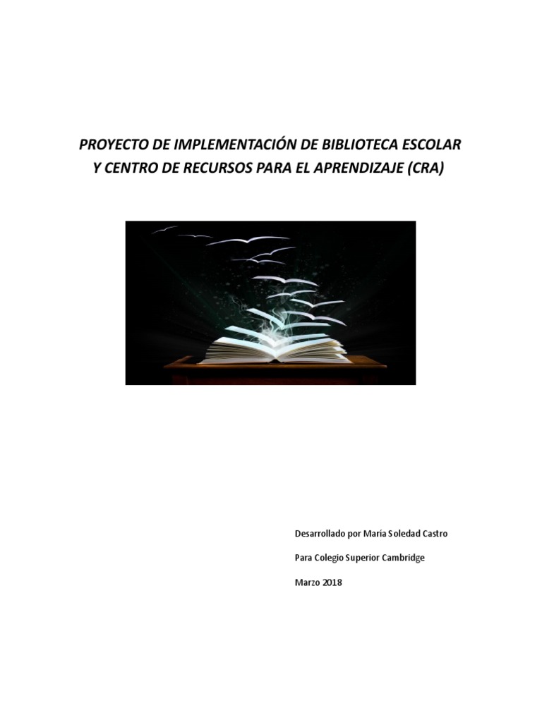Proyecto Cra | PDF | Aprendizaje | Bibliotecas