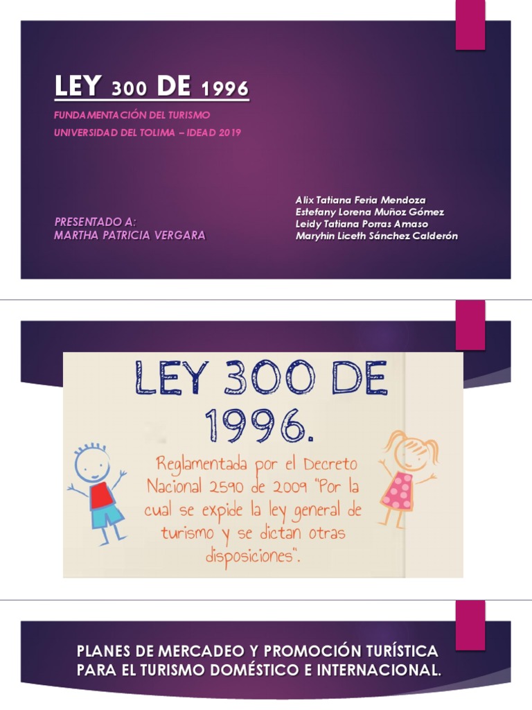 Ley 300 de 1996 PDF | PDF | Turismo | Economias