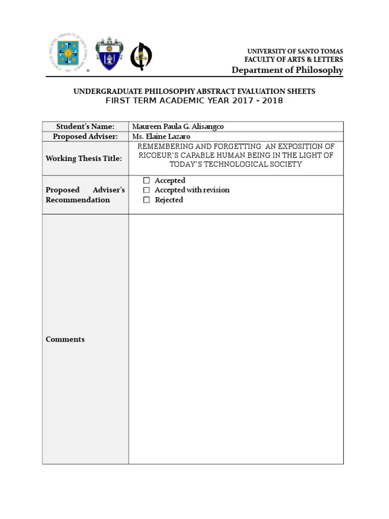 Abstract Approval Form | PDF | Academia | Science