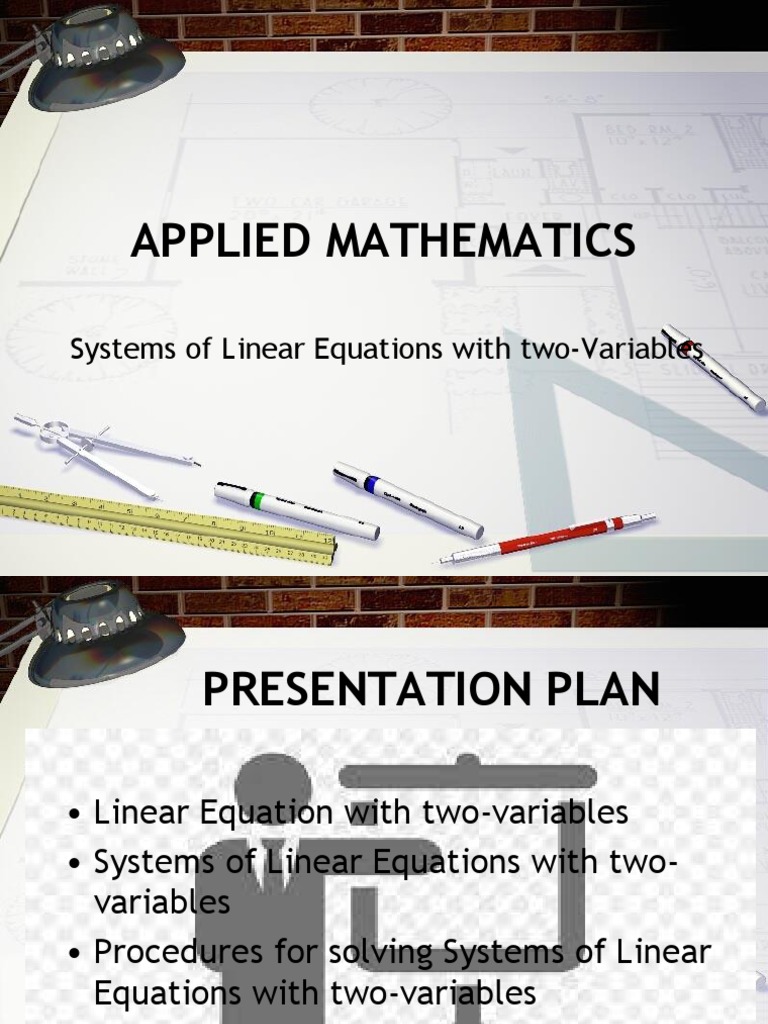 Systems of Linear Equations With Two Variables | PDF | System Of Linear ...