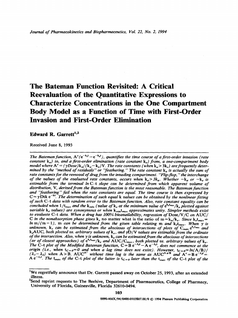 Edward R. Garrett : of Florida, Gainesville, Florida 32610-0494. 103 ...