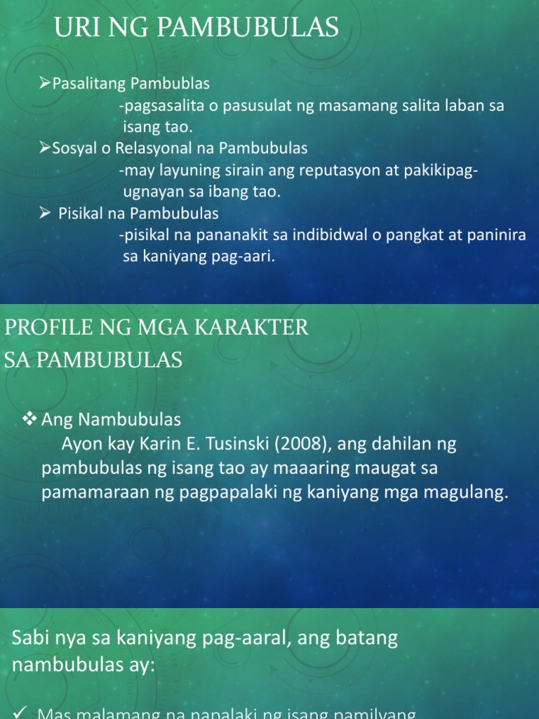 Esp Pambubulas Report | PDF