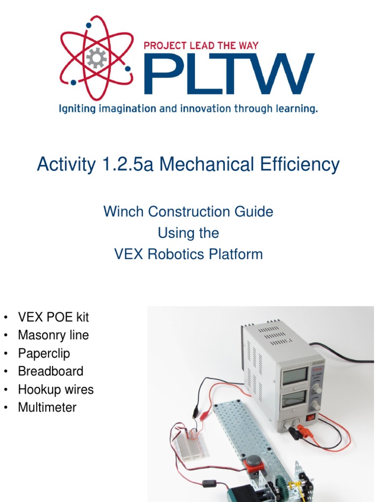 Activity 1.2.5a Mechanical Efficiency: Winch Construction Guide Using ...