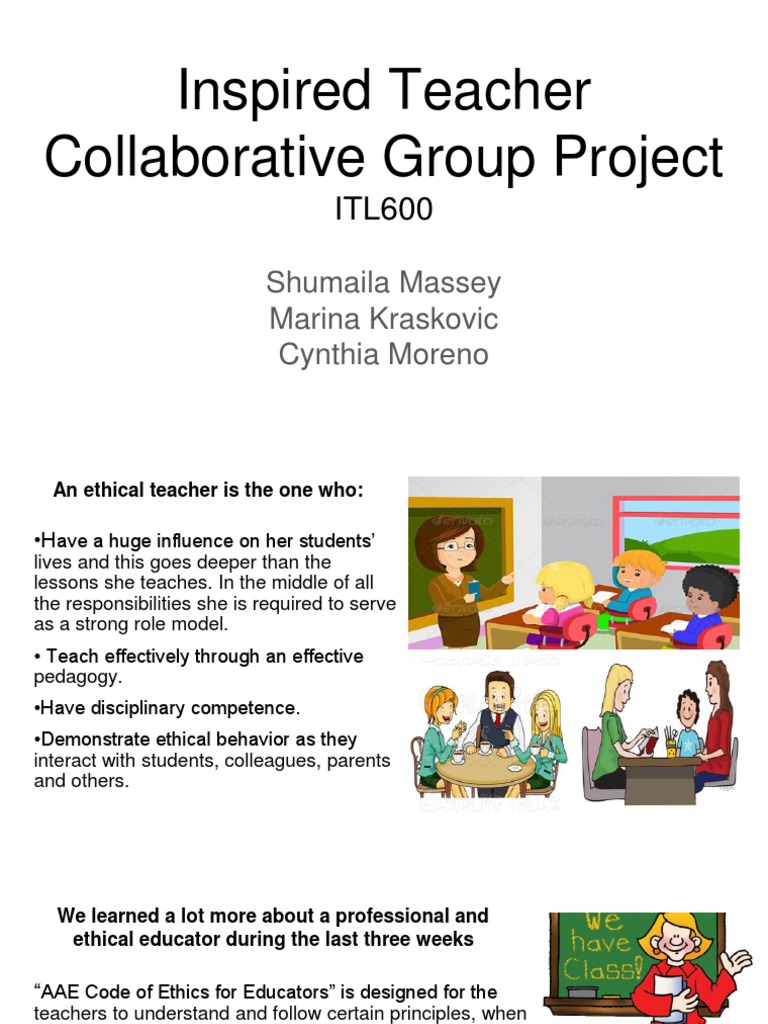 Inspired Teacher Collaborative Group Project ITL600 | PDF | Teachers ...
