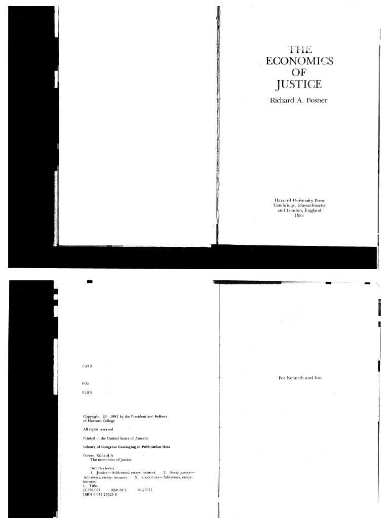THE Economics OF Justice: Richard A. Posner | PDF | Tort | Economics