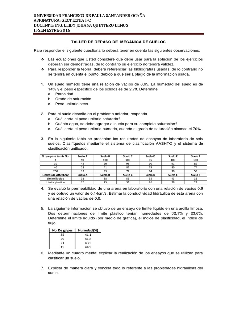 Taller de Repaso Geo C | PDF