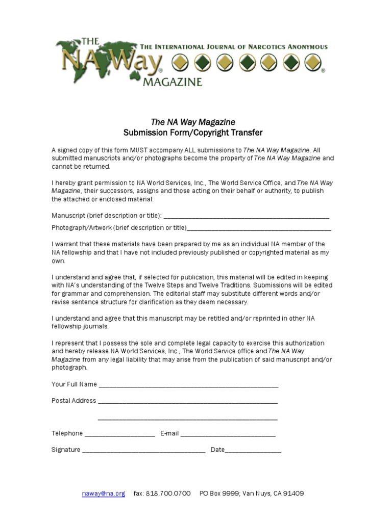 The NA Way Magazine: Magazine, Their Successors, Assigns and Those ...