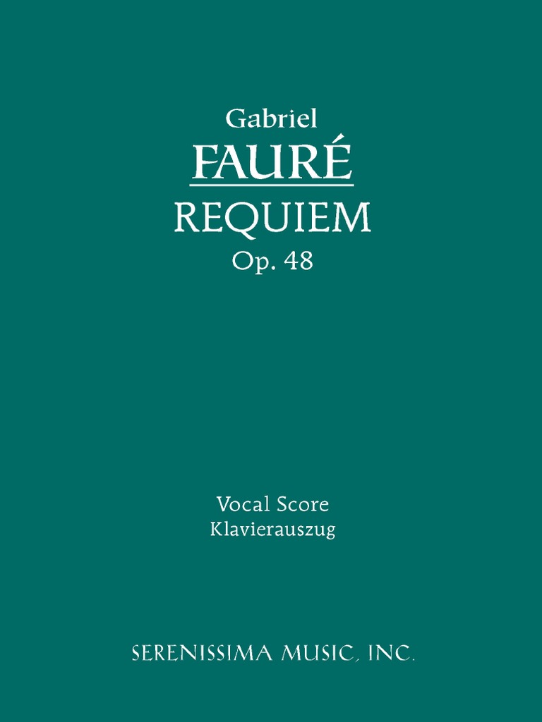 Fauré Requiem Vocal Score PDF | PDF