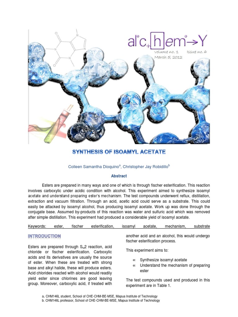Synthesis of Isoamyl Acetate PDF | PDF | Ester | Acetic Acid