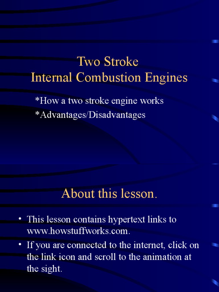 Two Stroke Internal Combustion Engines: How A Two Stroke Engine Works ...