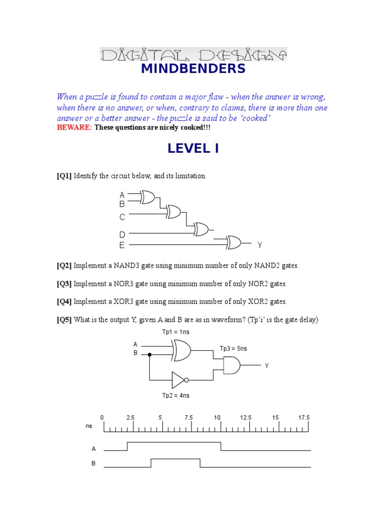 Logic Circuit Design Challenges | PDF | Electronic Circuits ...