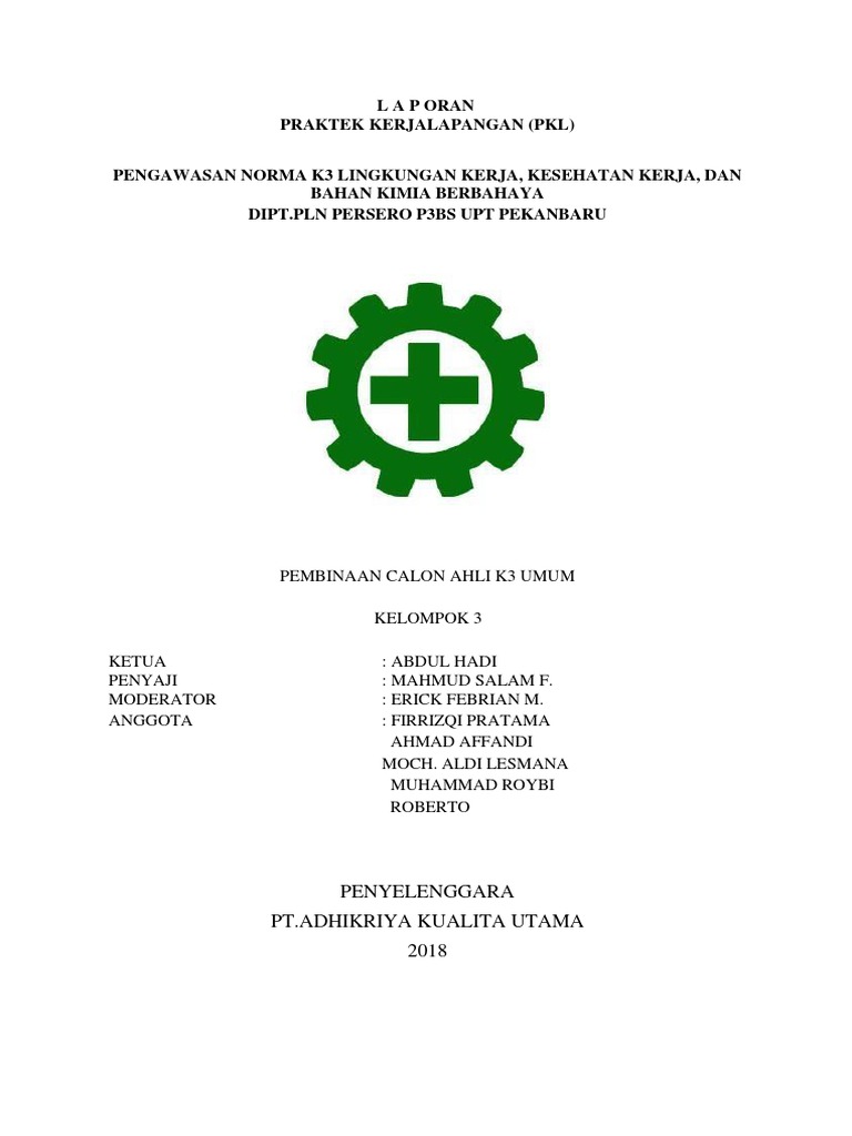 Laporan PKL Kel 3 Ak3u | PDF