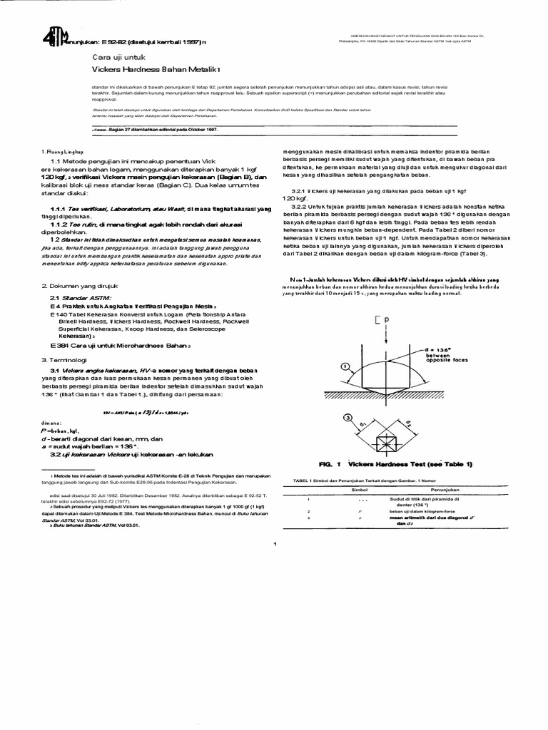 Lampiran ASTM E92 | PDF