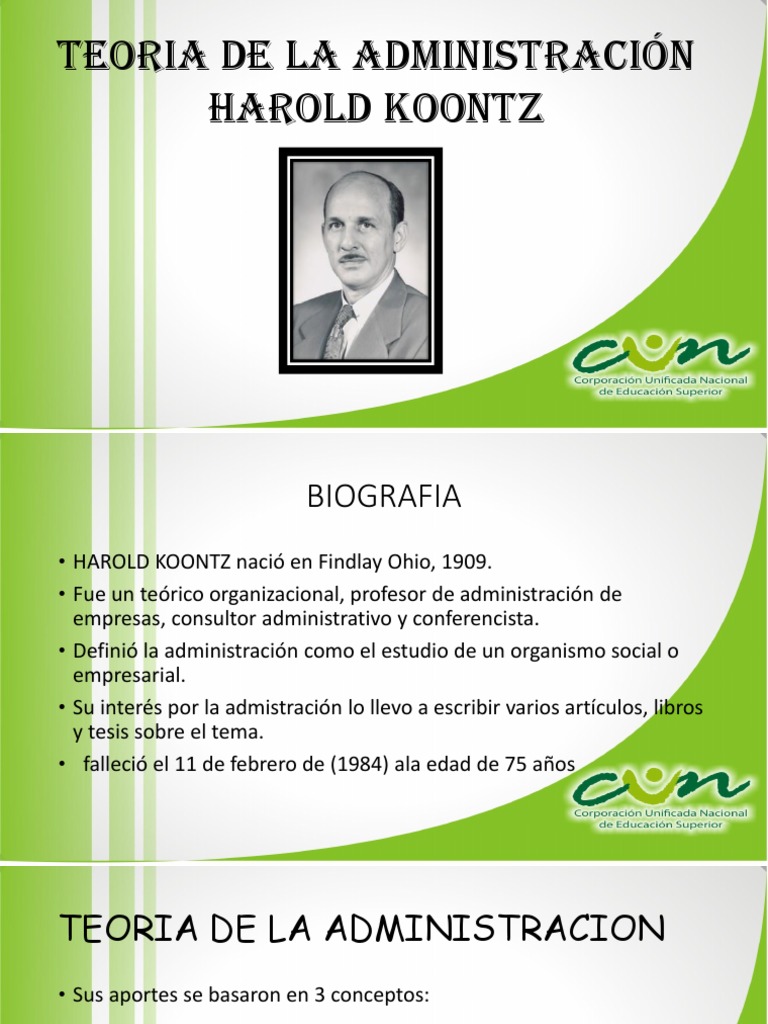 Teoría de la Administración de Koontz | PDF