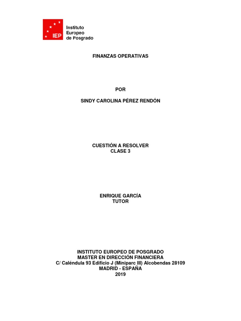 Solución Caso Practico C3 | PDF