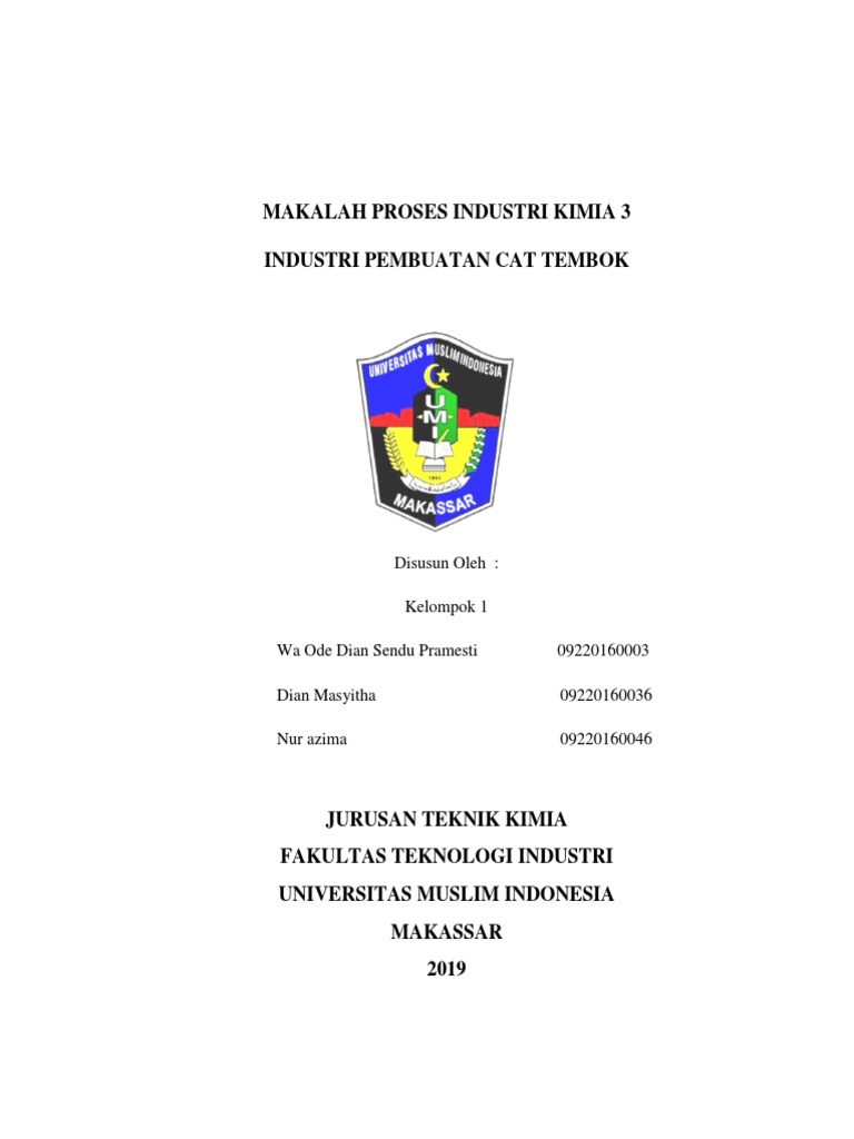 Proses Pembuatan Cat Tembok dan Bahan | PDF