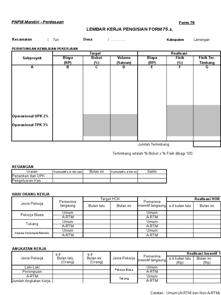Laporan Bulanan TPK | PDF